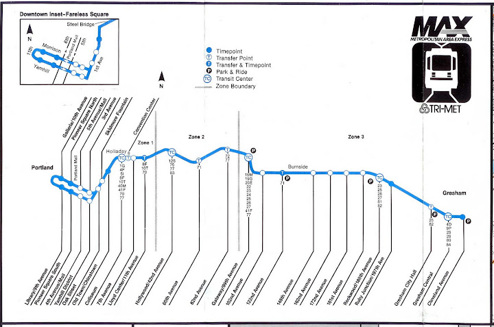 The Evolution Of The TriMet MAX Map 1: The Portland-Gresham Era | The ...